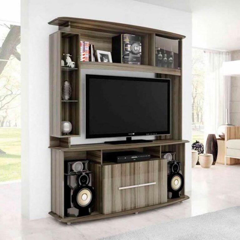 Modular DELOS Rack Tv Led 50" Floripa color Pecan - Mandy Hogar